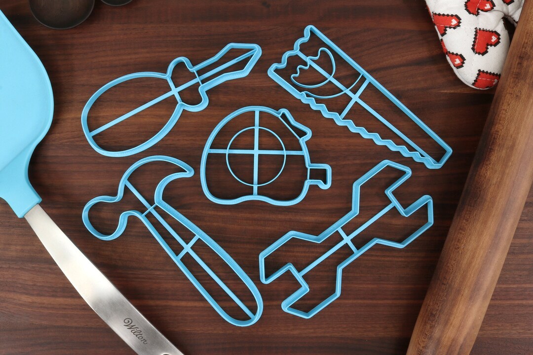 Set of Tools Cookie Cutters, Set 1 - Hammer, Handsaw, Measuring Tape ...