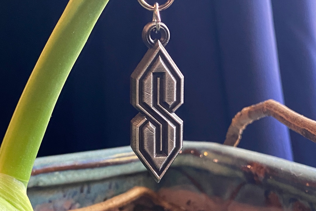 Cool S Keychain - Line S Shape - School Doodling Keychain - Rigid ...