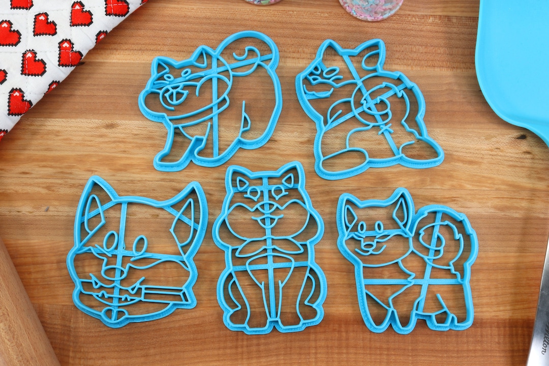 Shiba Inu Cookie Cutters - Samurai Shiba, Shiba Butt, Sitting Shiba ...