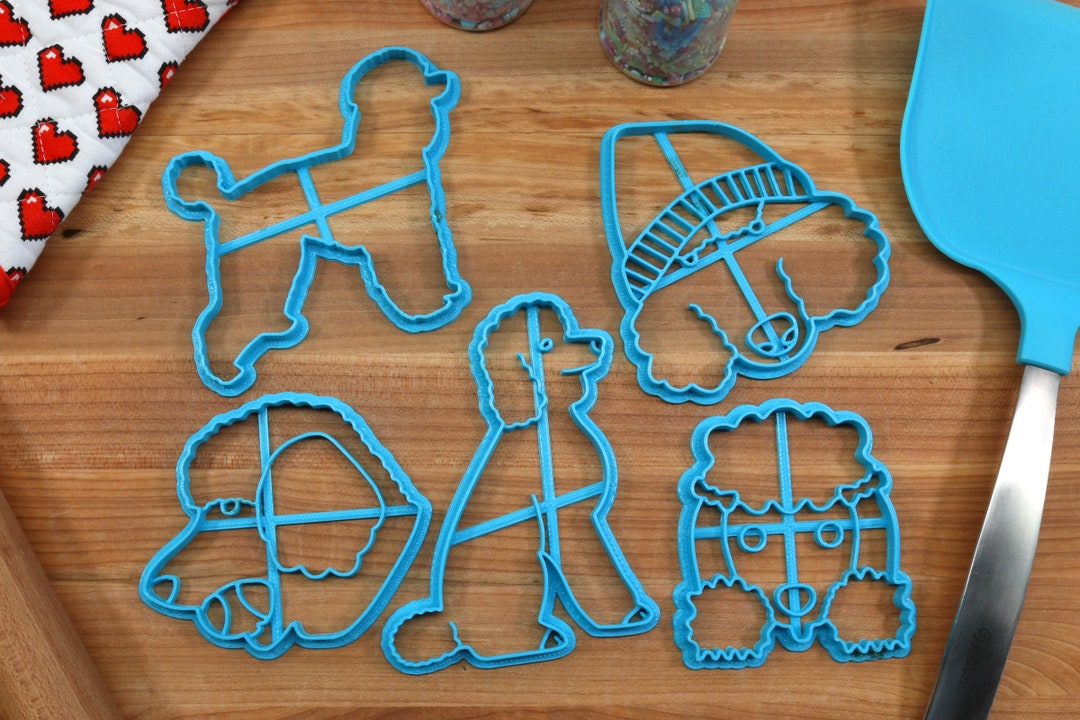 Standard Poodle Cookie Cutters - Poodle Stack, Poodle Outline, Poodle ...