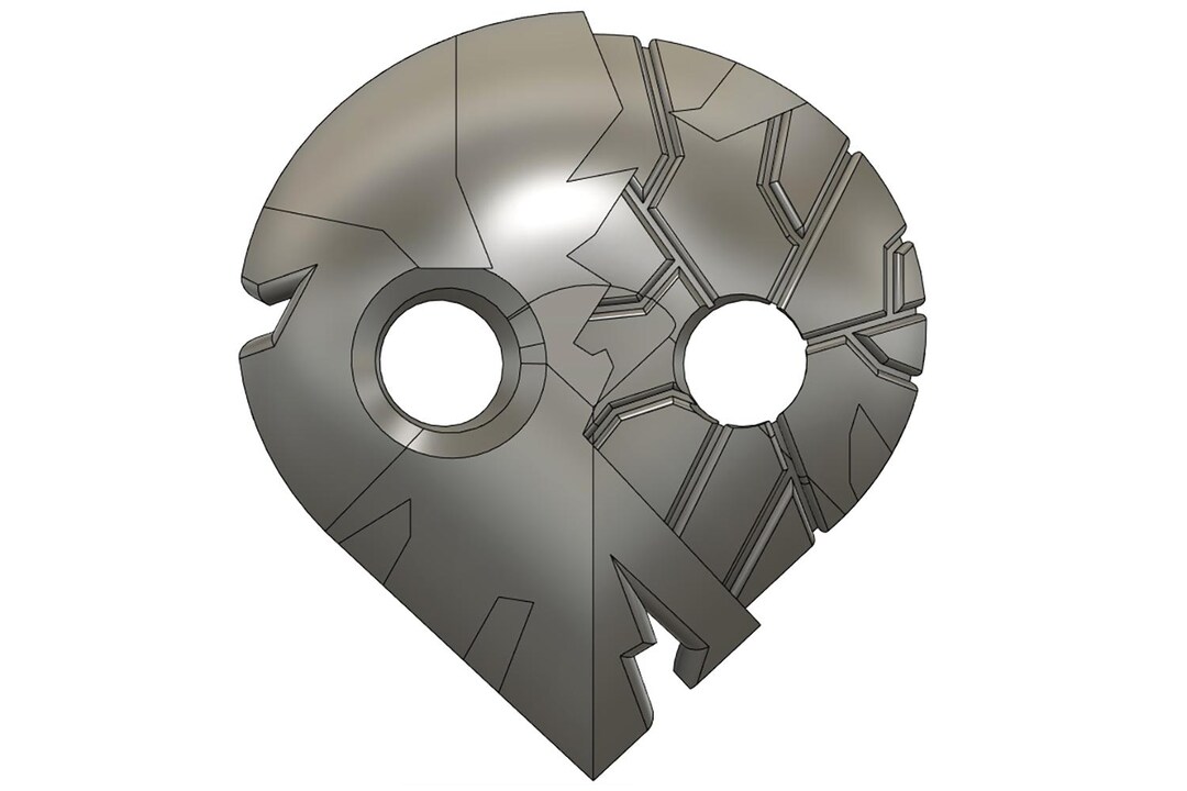 Ruptured Sachiel Mask 3D Print Model: Cyber Mecha Face Prop (anime ...
