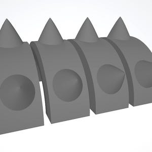 Bowsette Spiked Bracelets 3D Print Model Female Bowser Prop Mario Fan ...