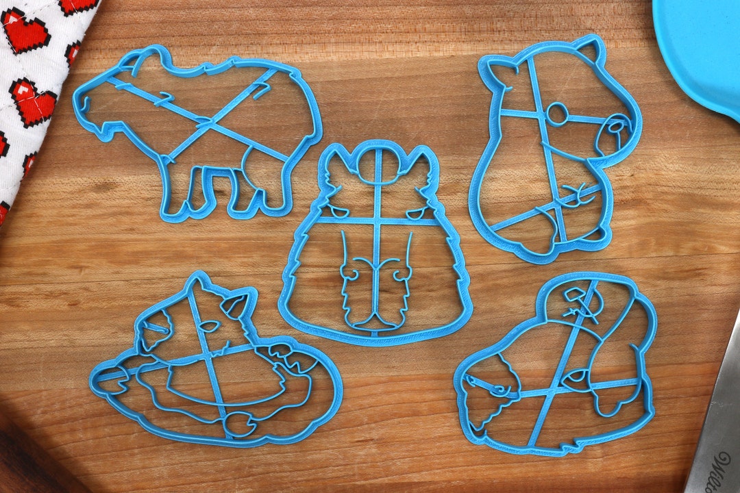 Capybara Cookie Cutters - Orange Capybara, Soaking Capybara, Capybara ...