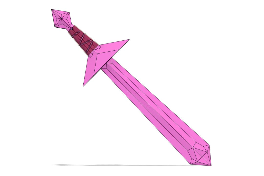 Fionna's Crystal Sword DIY Cosplay Prop Kit - Pink Sapphire Blade - Etsy
