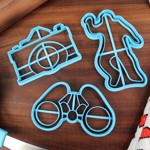 Crime Scene Cookie Cutters - Binoculars, Chalk Body Outline ...
