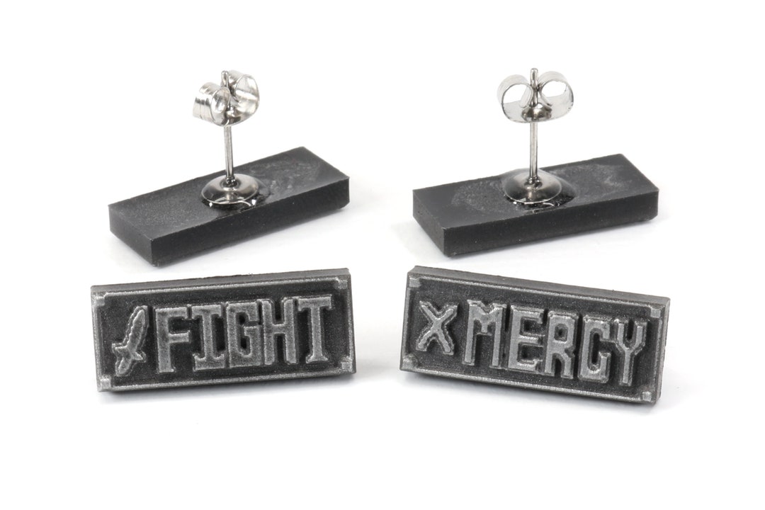 Undertale Fight & Mercy Earrings: Hand-aged Crystal Resin ERG1 - Etsy
