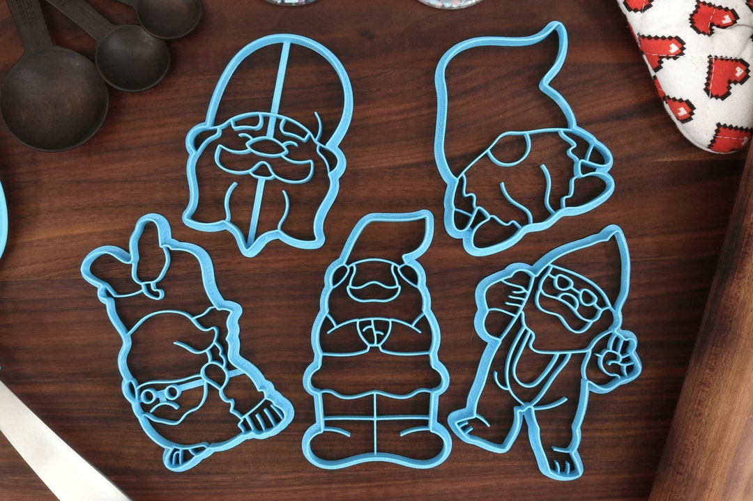Gnarly Gnomes Cookie Cutters: Beach, Handstand, Short, Standing Gnome ...