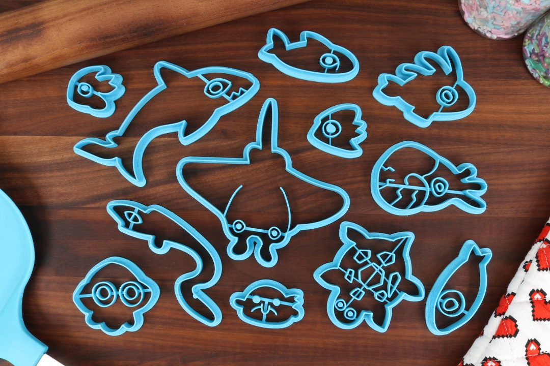 Kawaii Sea Creature Cookie Cutters - 12 Varied Cutter Bundle - All ...