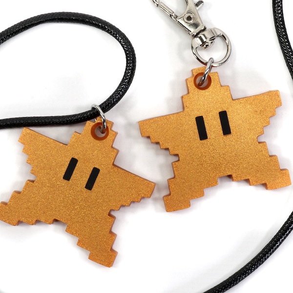 Super Mario Bros Star Necklace - Etsy