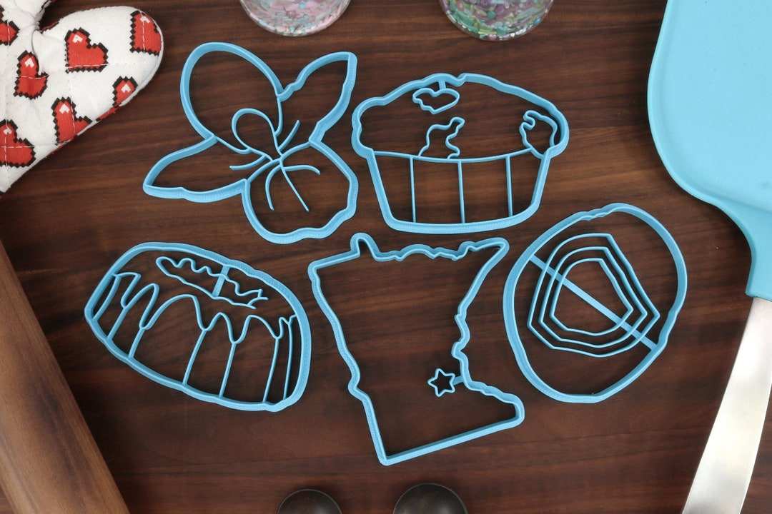 Minnesota Cookie Cutters: Lady Slipper, Agate, Muffin, Bundt Cake - Etsy