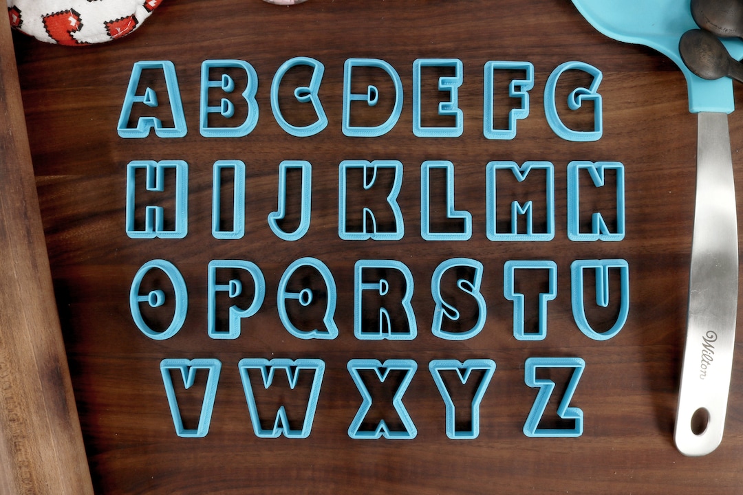 Bold Font Cookie Cutters: Fancy Cake Fondant Letters - Etsy