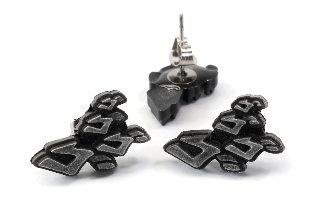 Menace Symbol Earrings Pair - Gogogo Meme Earrings - Anime Gift for ...