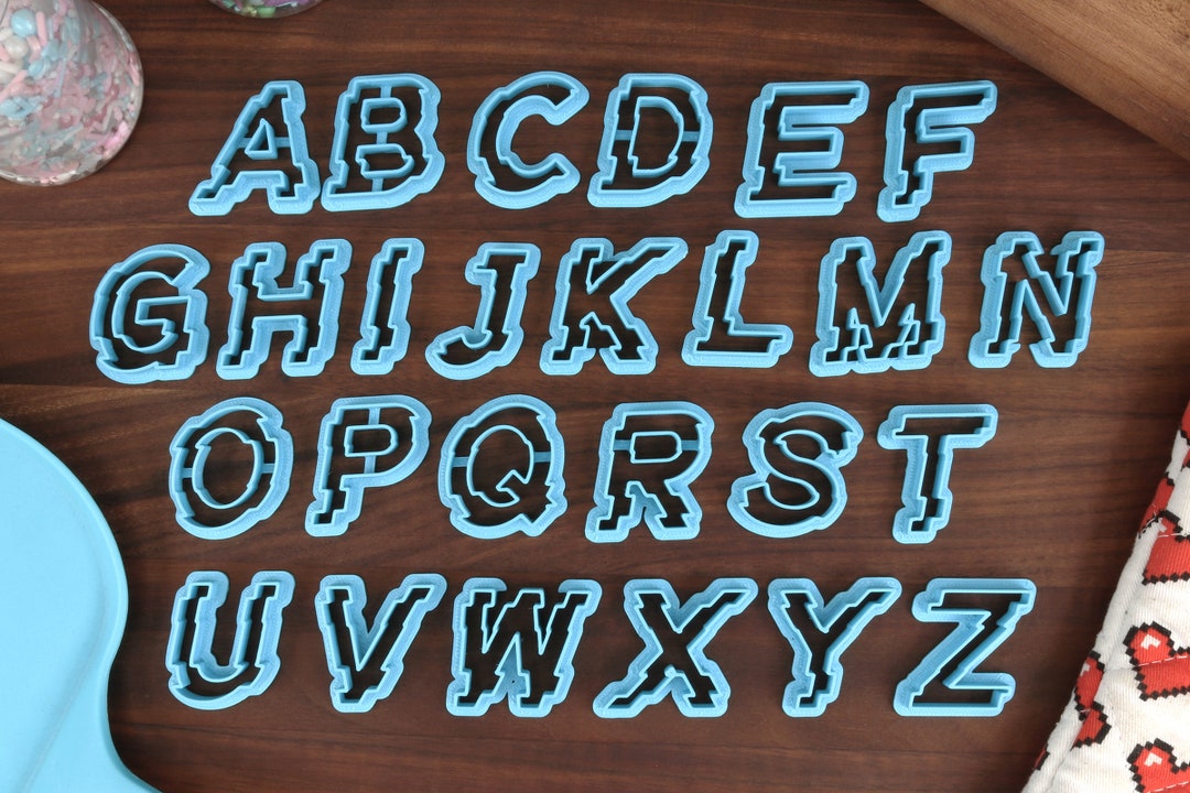 Glitchy Cyberpunk Font Cookie Cutters: Futuristic Cake Letters - Etsy