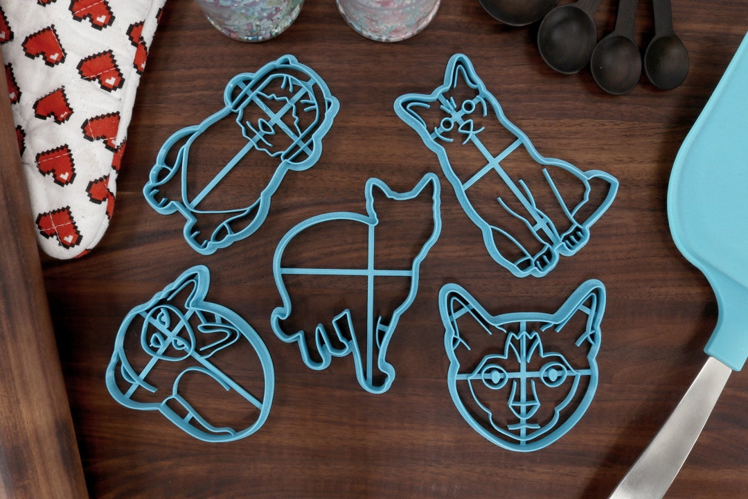 Siamese Cat Cutters - Siamese Cat Face, Siamese Cat Outline, Sitting ...