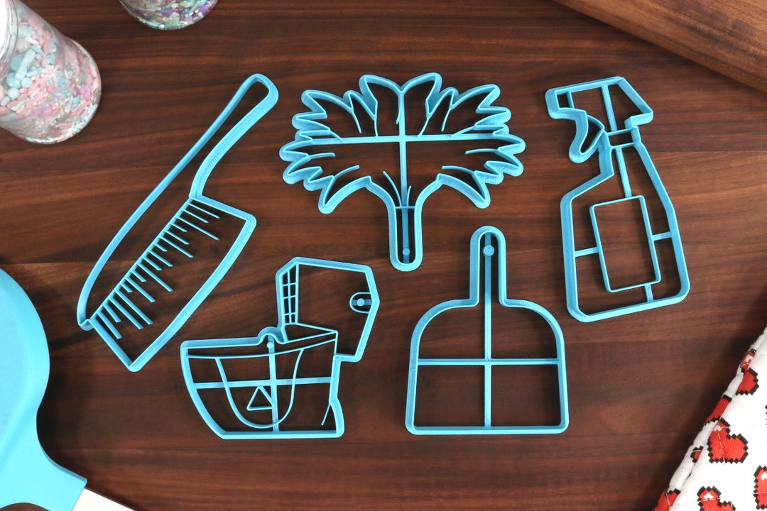 Housekeeping Cookie Cutters: Cleaning Supplies Set - Etsy