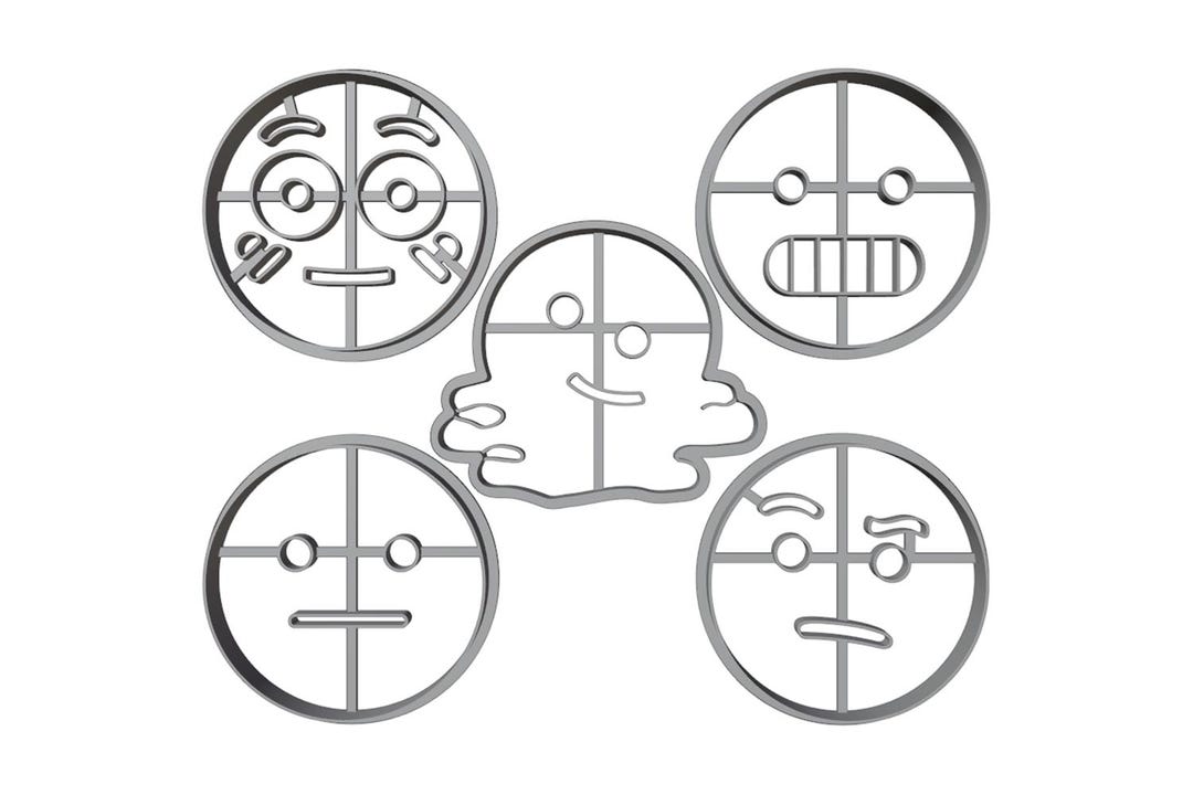 Emoticon Cookie Cutter Set: Meme Emoji Baking Tools (3D Print Models ...