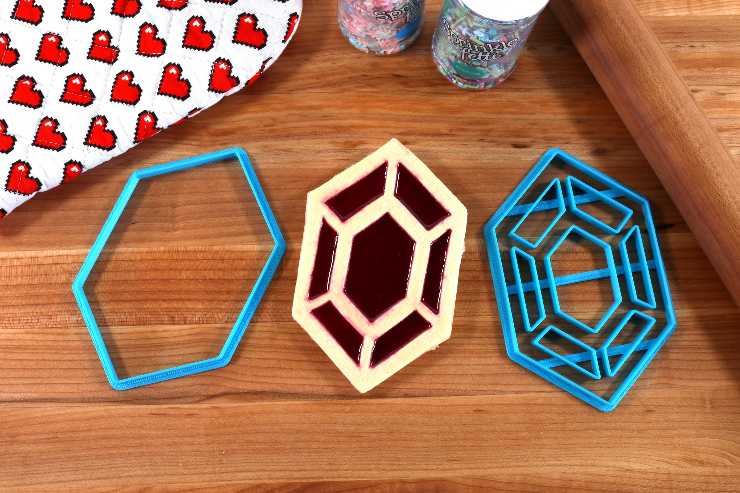 Legend of Zelda Rupee Linzer Tart Cookie Cutter Breathe of | Etsy