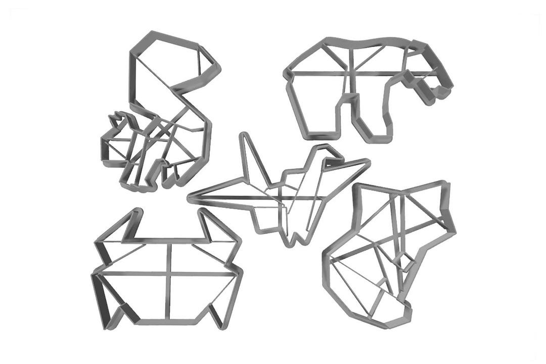 Origami Animals Cookie Cutter 3D Print Models - Wildlife Paper Crafts ...