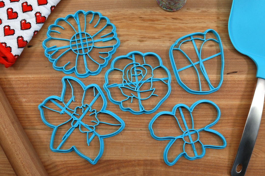 Spring Flower Cookie Cutters Set - Daffodil Cookie, Daisy Cookie ...