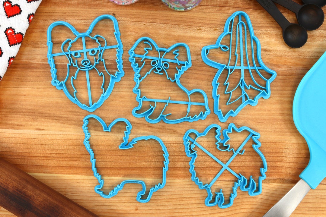 Papillon Cookie Cutters - Papillon Stakc, Papillon Face, Papillon ...