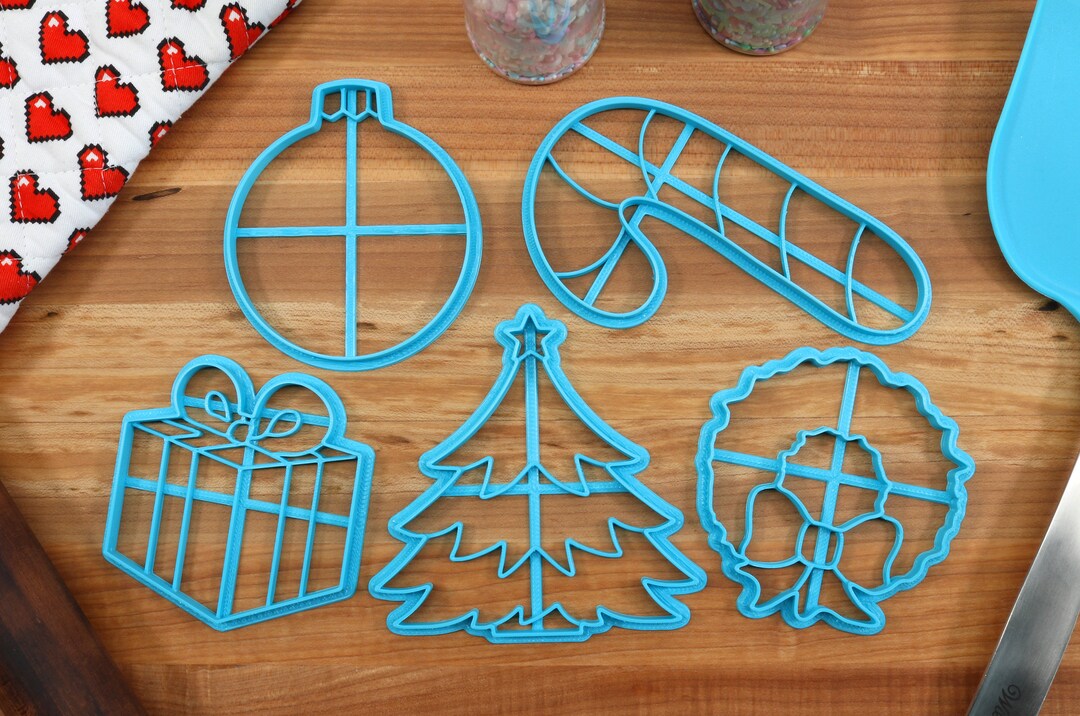Christmas Cookie Cutters: Holiday Wreath, Tree, Ornament, Gift, Cane - Etsy