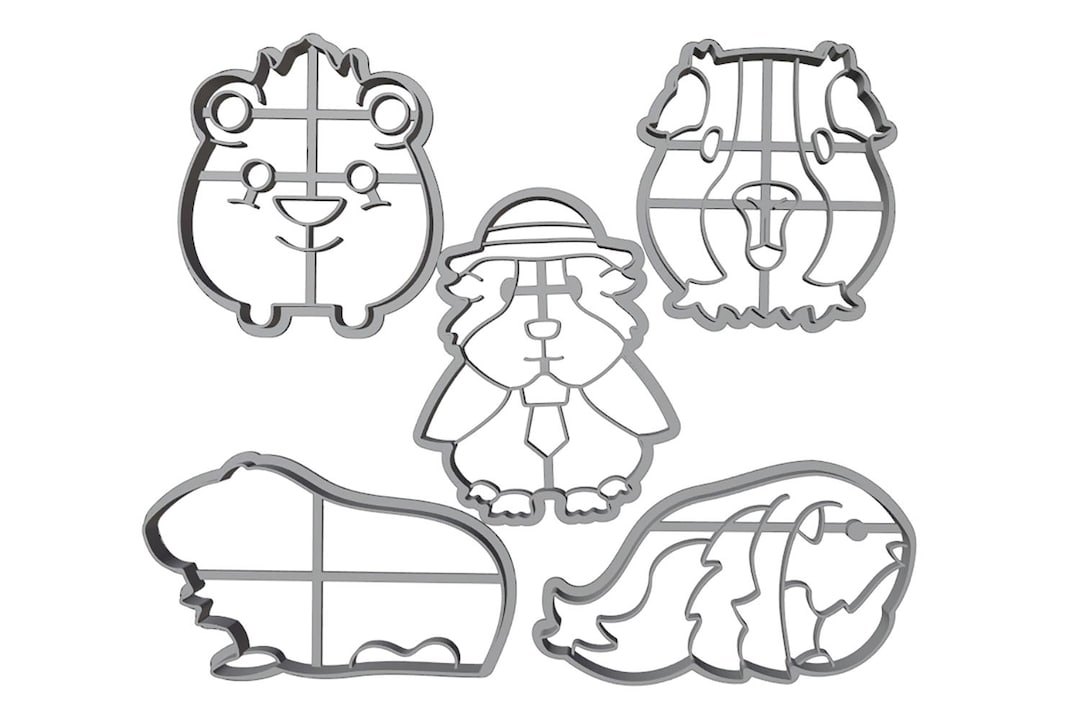 Guinea Pig Cookie Cutter 3D Print Models: Cavy Baking Tools (digital ...