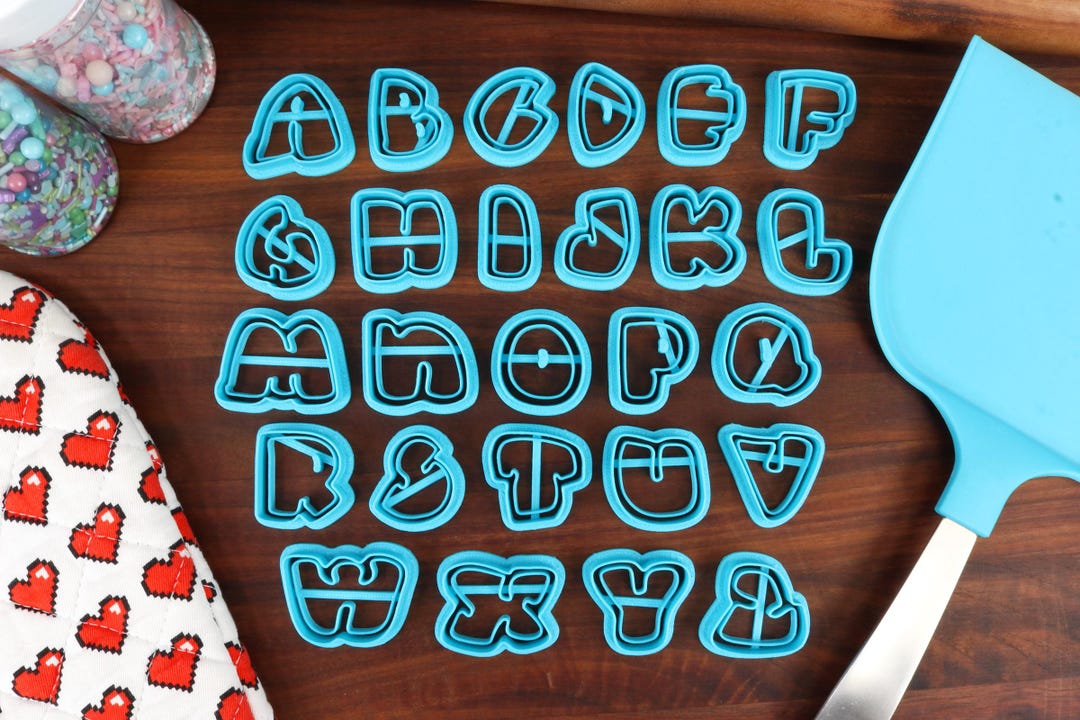 Bubble Graffiti FONT Cookie Cutters - Rounded Street Letters - Fondant ...
