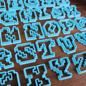 Alucard 8 Bit Pixel FONT Cookie Cutters RPG Menu Text, Fondant Letters ...