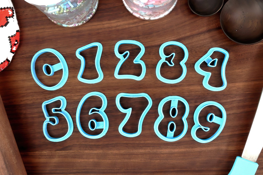 Groovy Numbers FONT Cookie Cutters - 70s Baking, 80s Baking Fondant ...