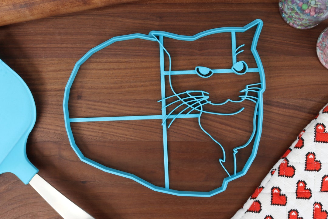 XL Maxwell the Cat Cookie Cutter - Meme Cat - Holiday Baking - Etsy