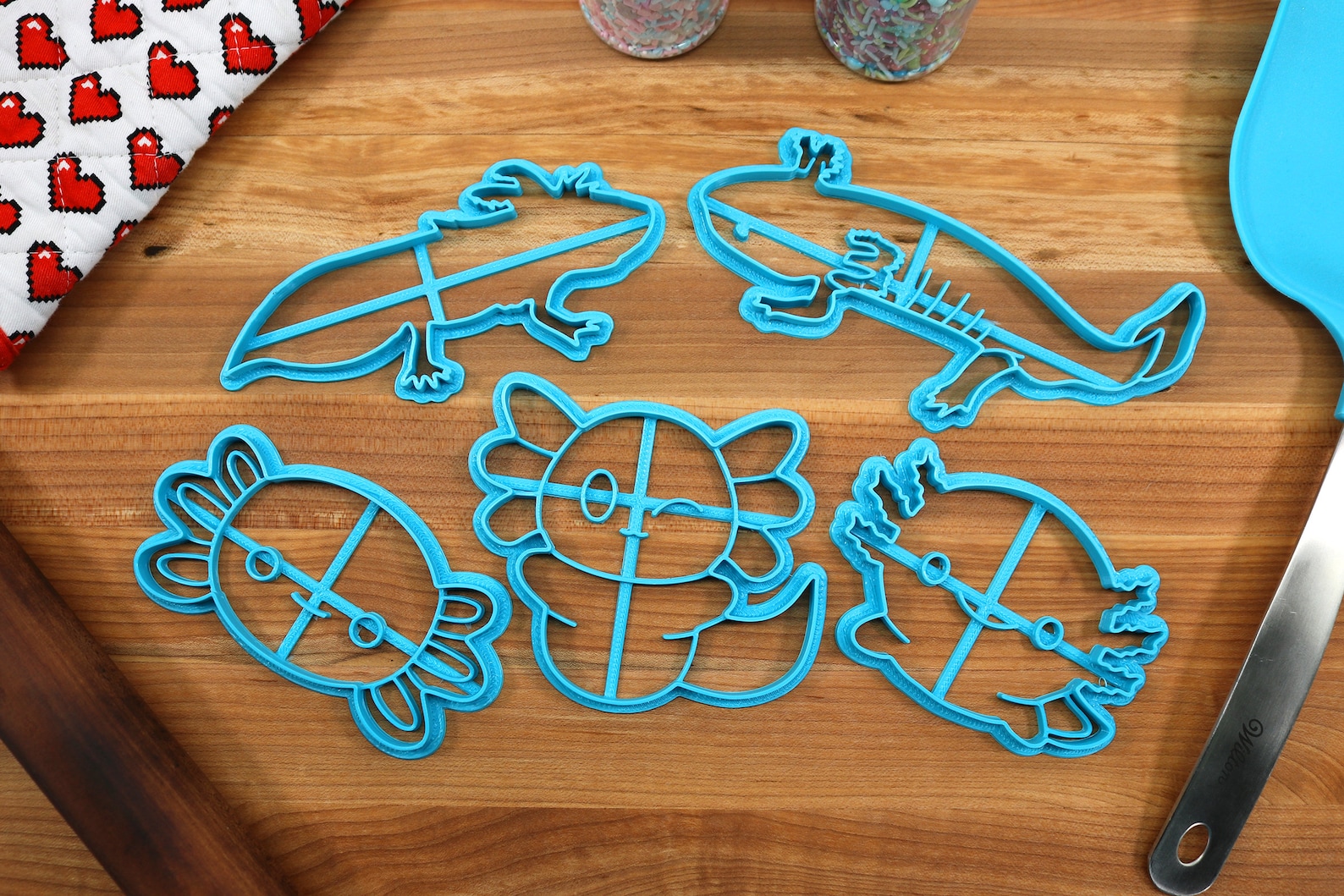 Axolotl Cookie Cutters Set 2 Axolotl Body, Axolotl Face, Axolotl Happy ...