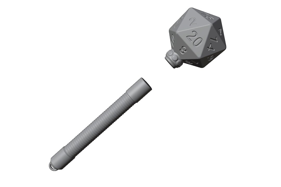 D20 Mace 3D Print Model: Game Night Cosplay Prop (digital Download) - Etsy
