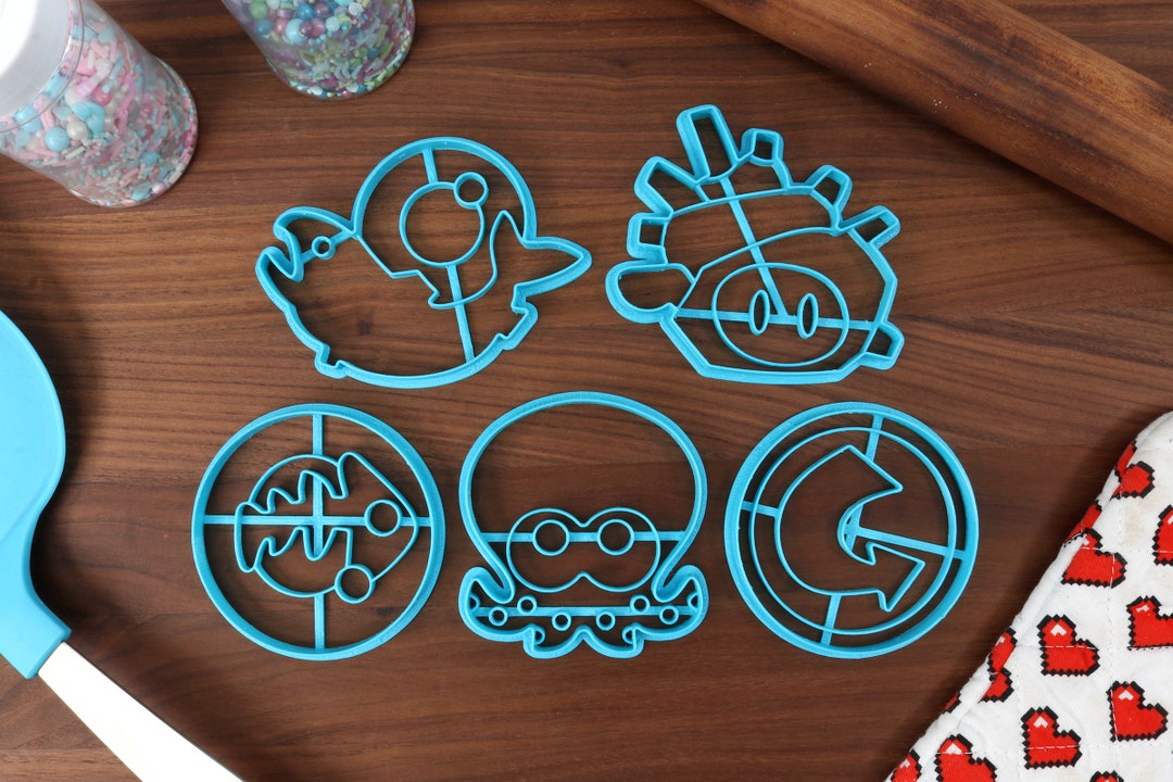 Splatoon Icons Cookie Cutters - Golden Salmon Egg, Octoling Symbol ...