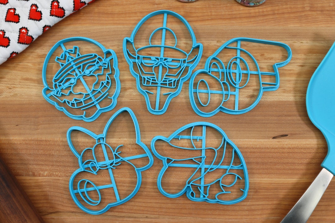 Mario Villains Cookie Cutters - Wario, Waluigi, Birdo, Poochy, Sniffit ...