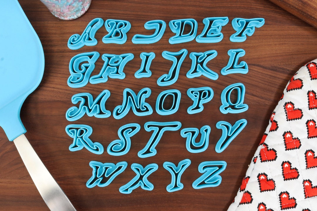 Pirate Script FONT Cookie Cutters - Fondant Letters, Letters for Cake ...