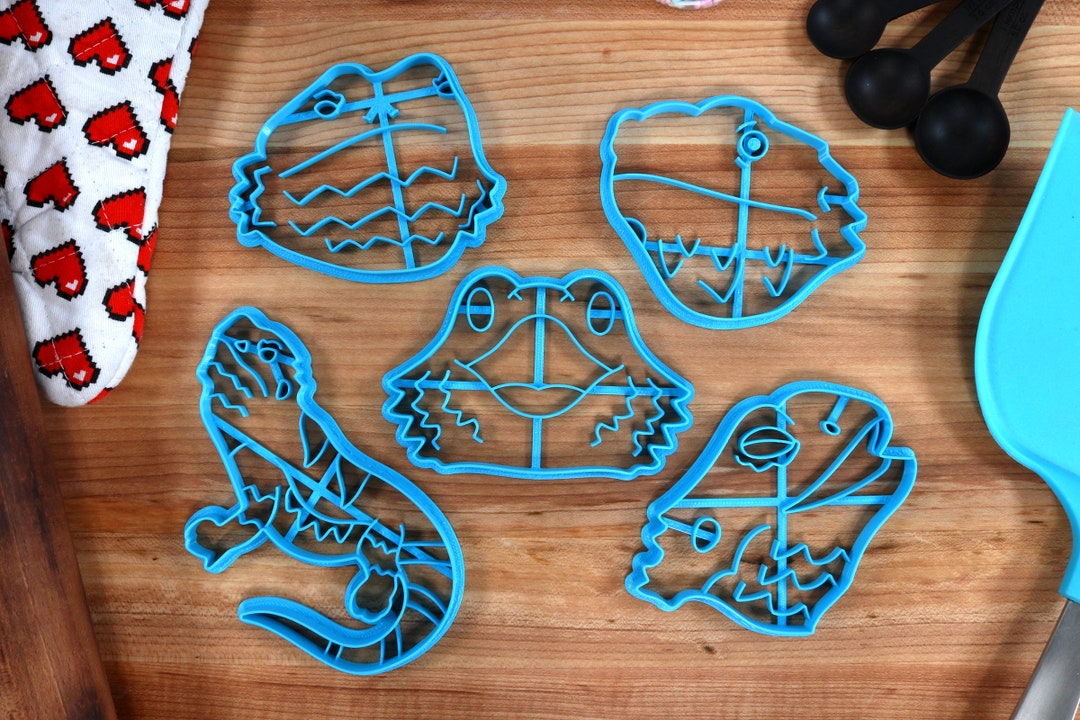 Bearded Dragon Cookie Cutters: Face & Outline, Baking Gift - Etsy