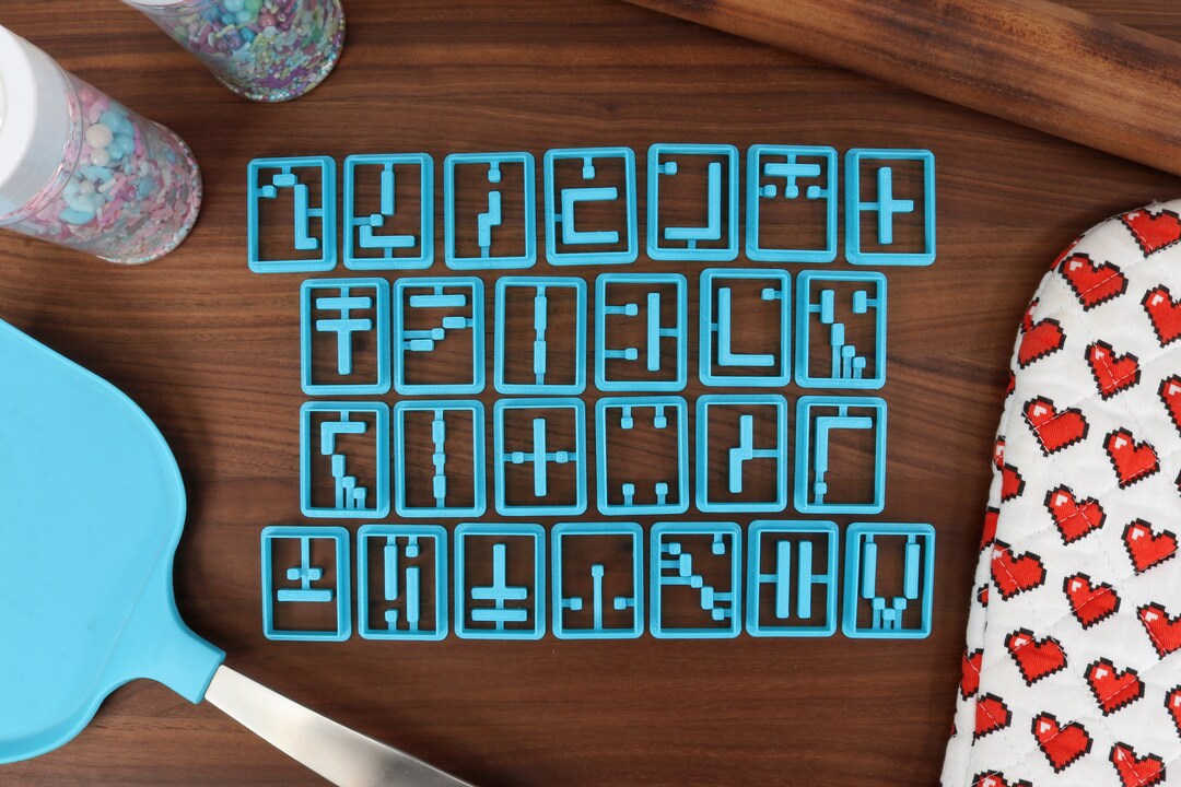 Enchantment Letters! - FONT Cookie Cutters - Gaming Baking, Letter ...