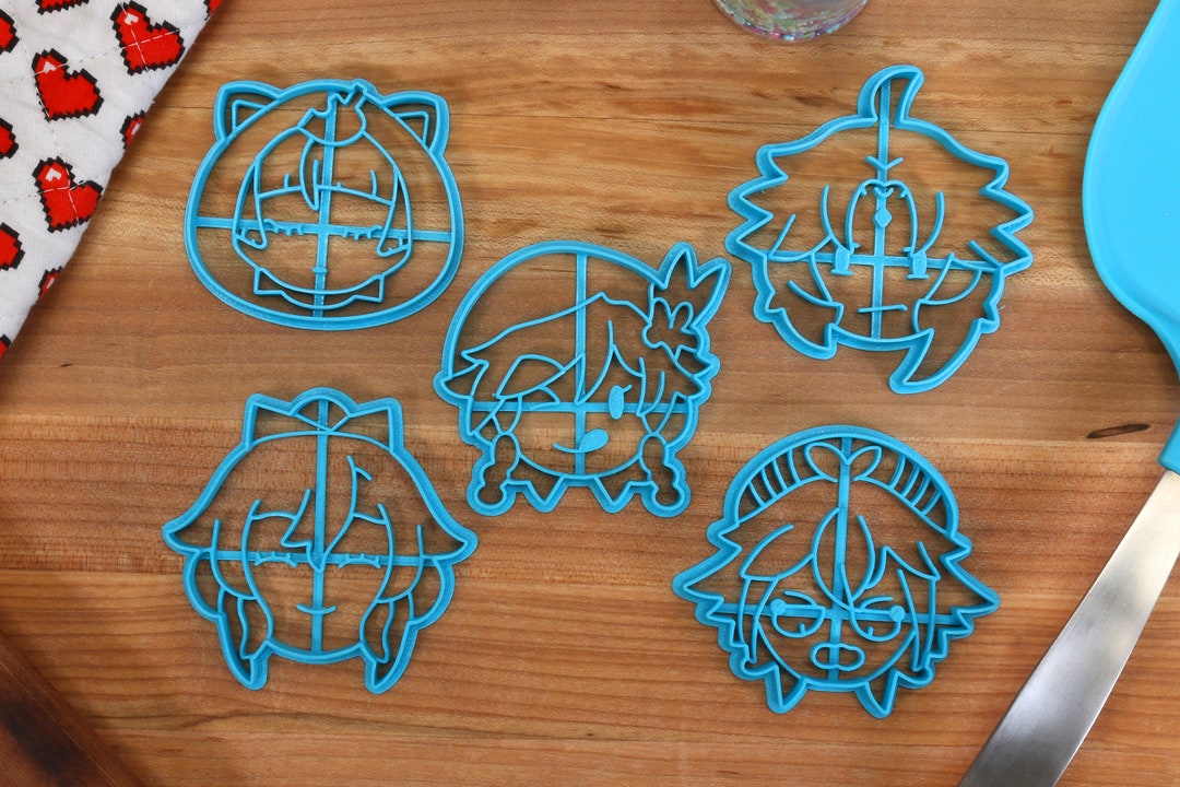 Genshin Impact Cookie Cutters Chibi Faces Set 6 - Jean, Sayu, Sucrose ...