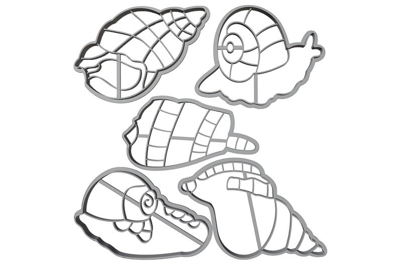 Sea Snails Cookie Cutter 3D Print Models: Sea Life Baking Tools ...
