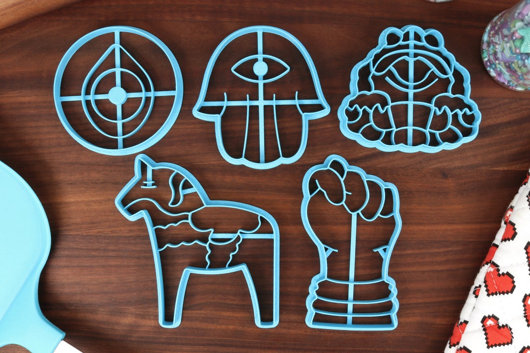 Good Luck Charms, Set 2 - Lucky Cookie Cutters - Dala Horse, Evil Eye ...