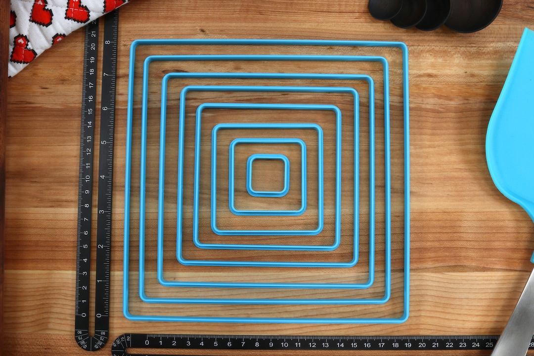 XL Square Cookie Cutters - 8 in Through 1 in Concentric All Sizes ...