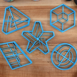 Optical Illusion Cookie Cutters - Disappearing Stairs, Double Cube ...