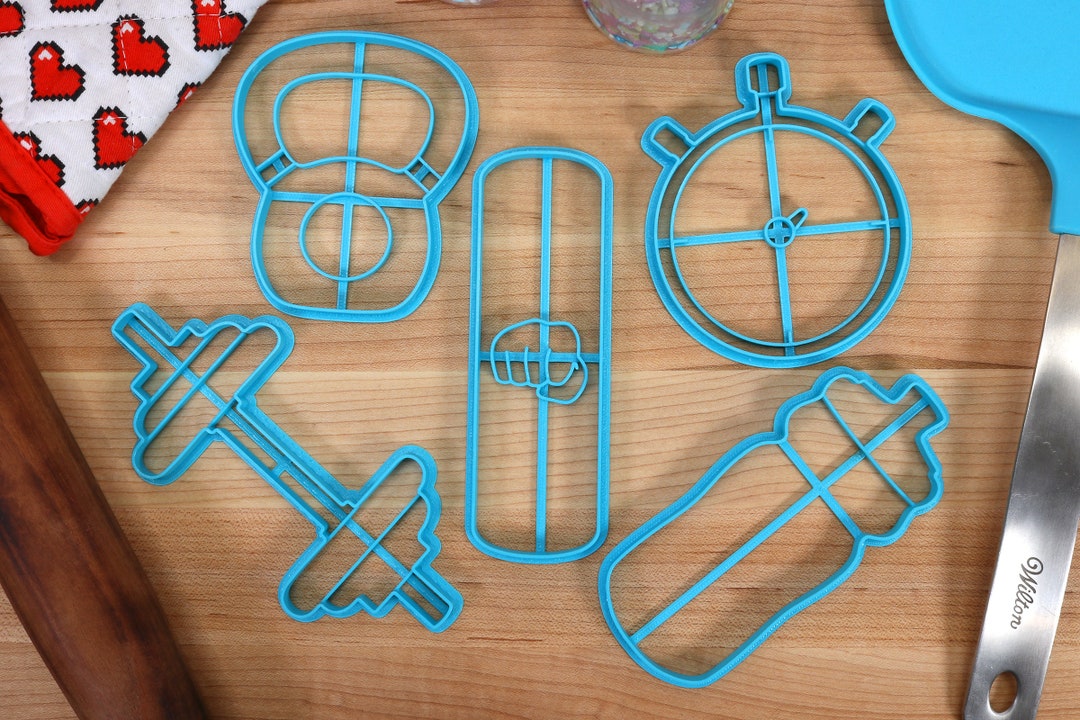 Fitness Cookie Cutters - Dumbbell, Kettle Bell, Punching Bag, Sports ...