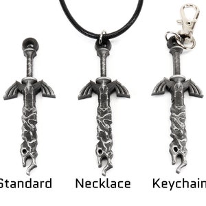 Decayed Master Sword Legend of Zelda Tears of the Kingdom Necklace ...