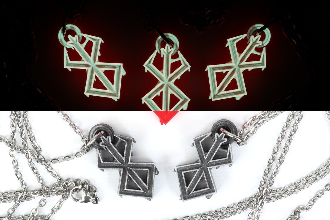 Branded Sacrifice Charm Necklace Glow in the Dark Lockets Locket Size ...