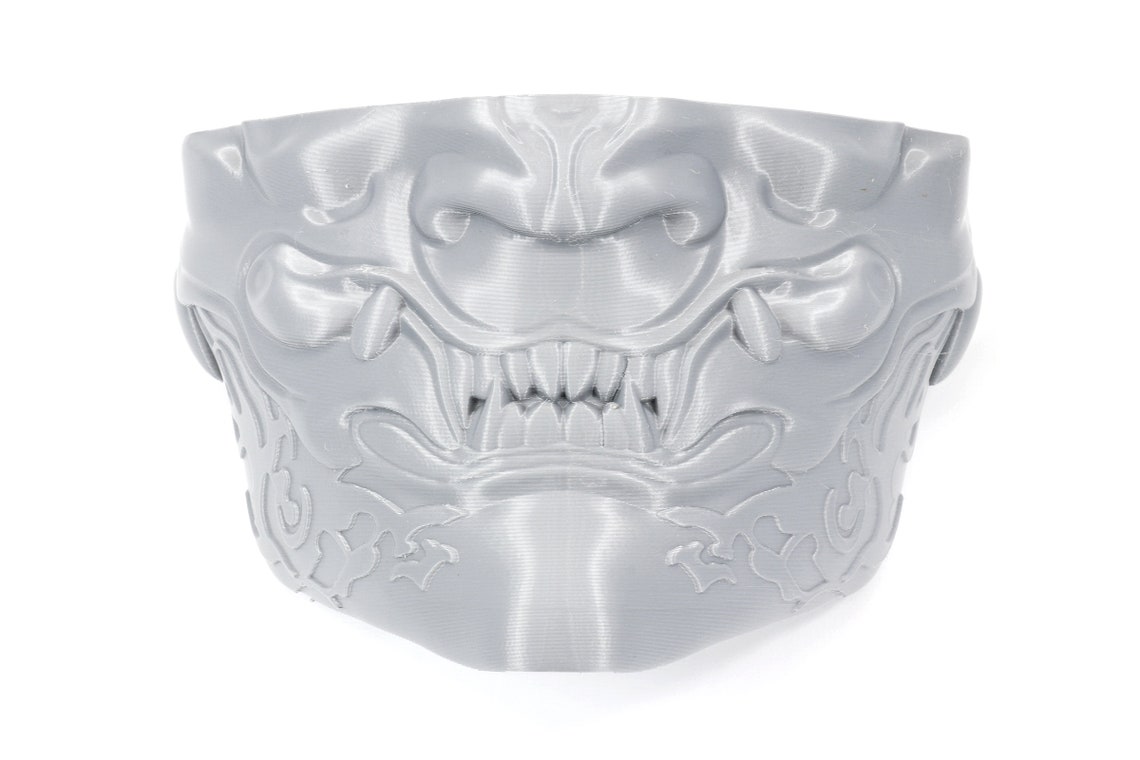 Oni Mask DIY Cosplay Kit – Japanese Demon Face, Yokai Mouth Guard - Etsy