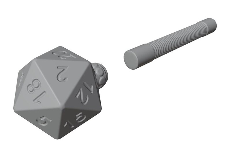 D20 Mace 3D Print Model: Game Night Cosplay Prop (digital Download) - Etsy