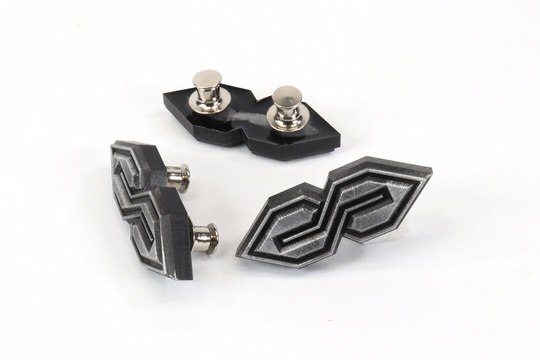 Handmade S-shape Resin Pin: Antiqued Metal Look SPN1 - Etsy