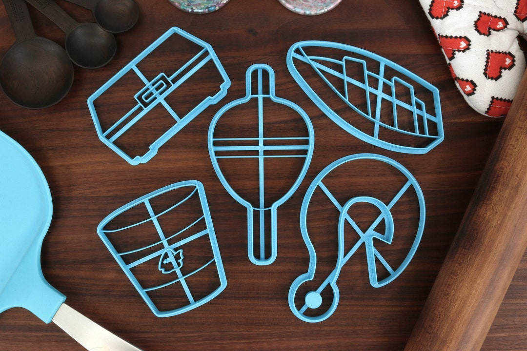 Fishing Cookie Cutters - Chum Bucket, Fishing Boat, Water Bobber, Fish ...
