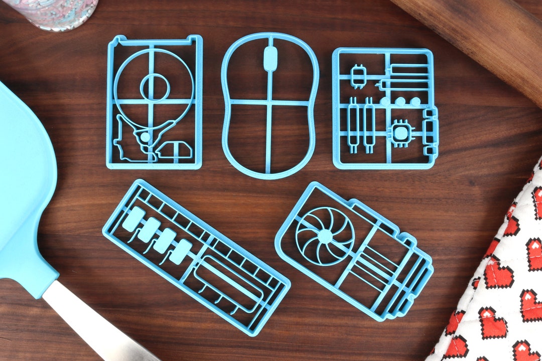 Computer Parts Cookie Cutters - Graphics Card, Hard Drive, Motherboard ...
